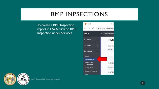 User's Guide To BMP Inspection