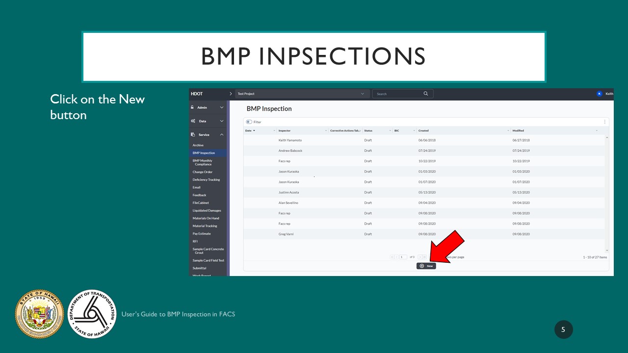 User's Guide To BMP Inspection